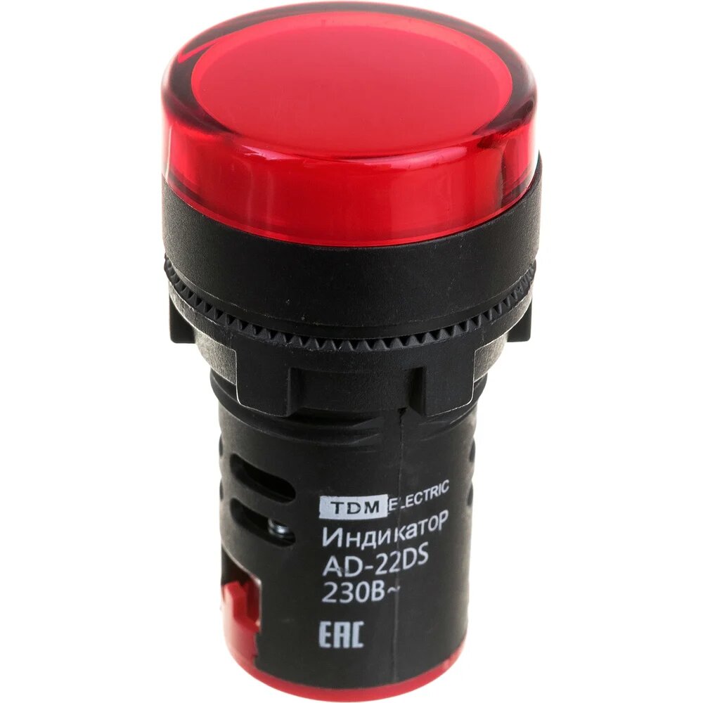 TDM ELECTRIC Лампа AD-22DS LED матрица d22мм красный 230В (Упак. 10 шт.) SQ0702-0002