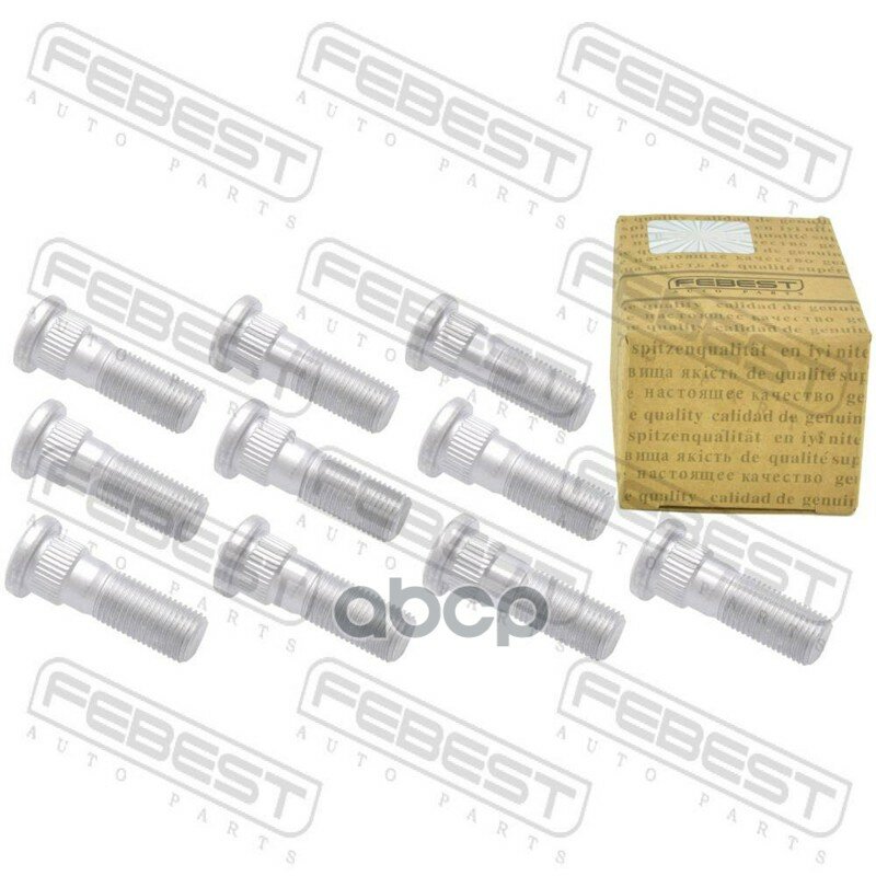 Шпилька колесная NISSAN QASHQAI (10 шт. в упаковке) 0284-002-PCS10 Febest арт. 0284-002-PCS10