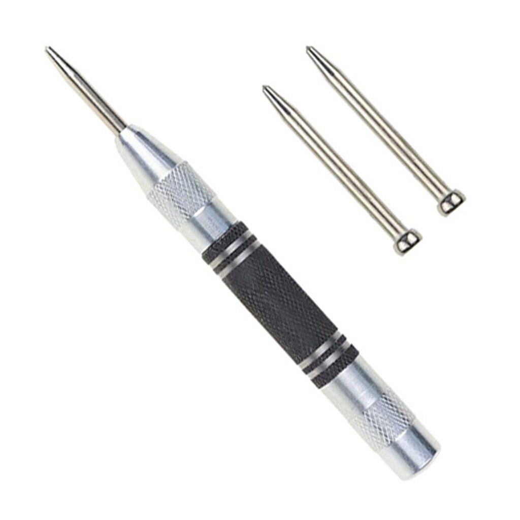 2 шт. автоматический кернер стальной пружинный центральный дырокол регулируемый пружинный центральный маркер инструменты для дерева и стекла