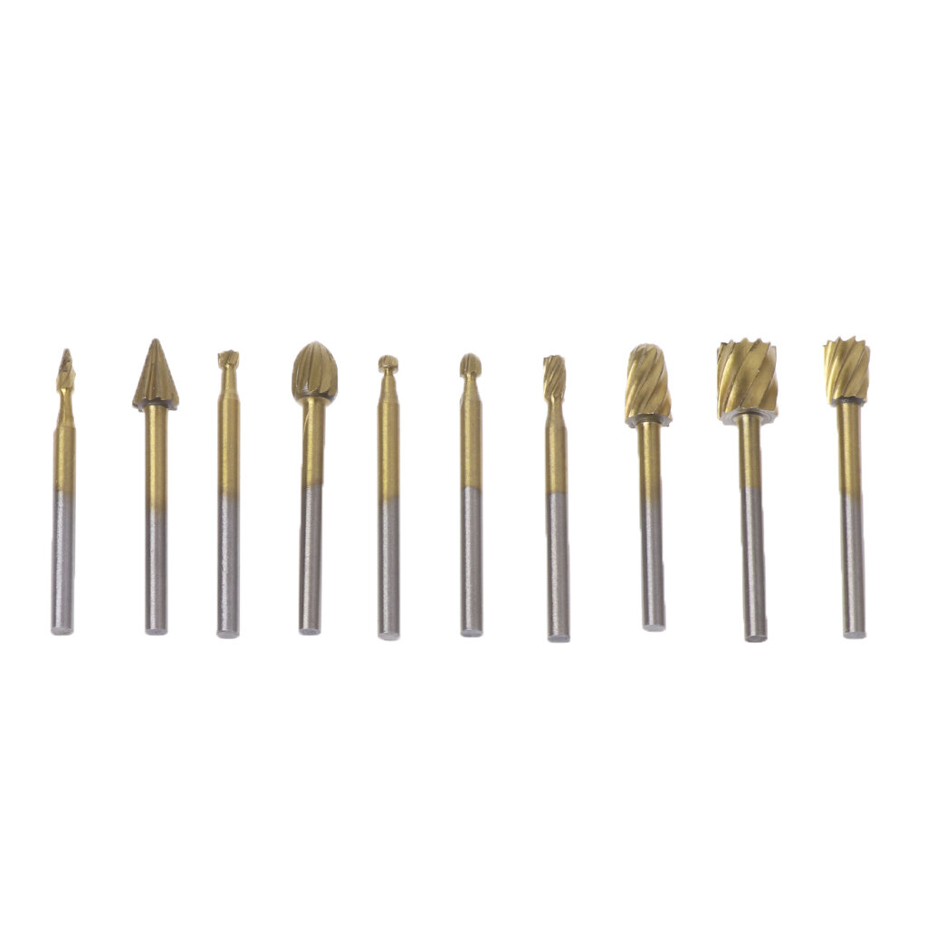 10 шт. Ротационные фрезы для гравировки по дереву