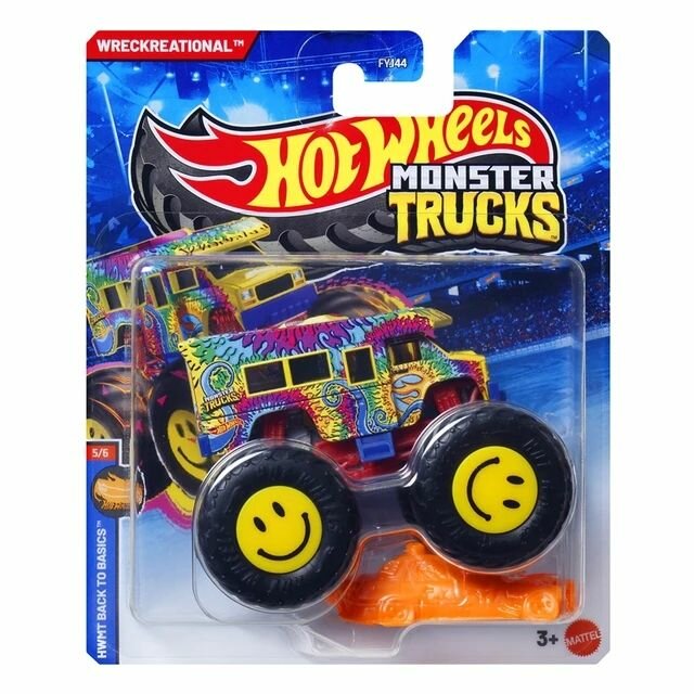 Машинка Hot Wheels Монстр-трак коллекционная модель - WRECKREATIONAL (Черные колеса)