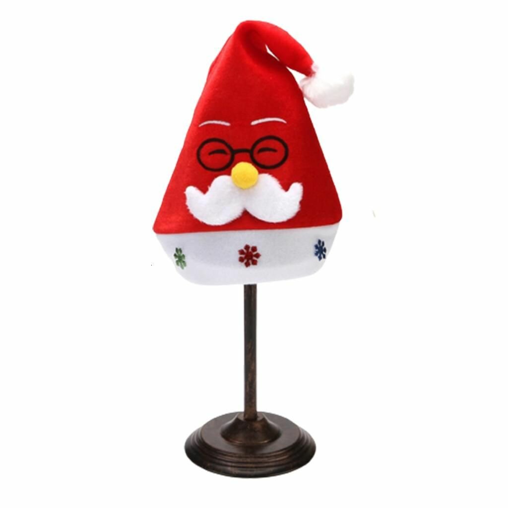 Рождественская шляпа из золотого бархата для взрослых-2 бокала