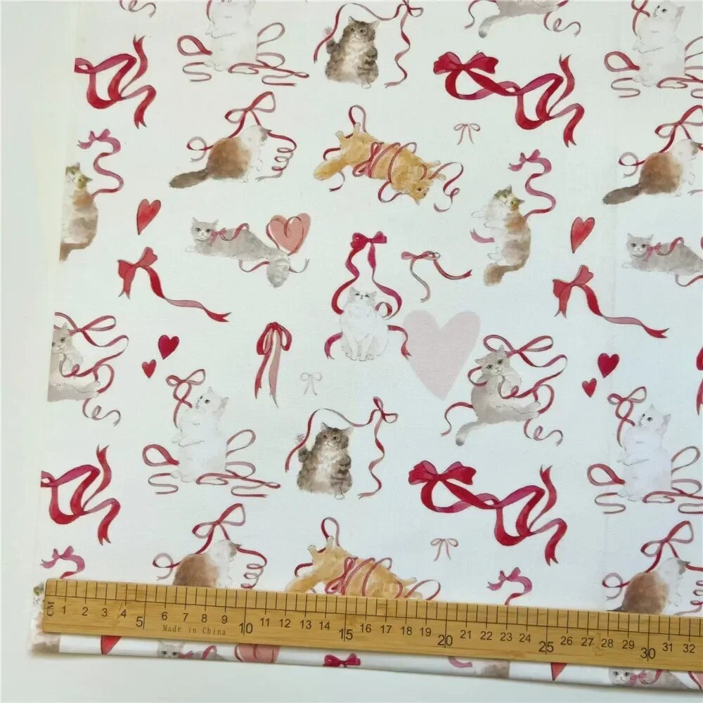 Хлопок 0.5yd (45x110cm) с котятами, цвет 1205