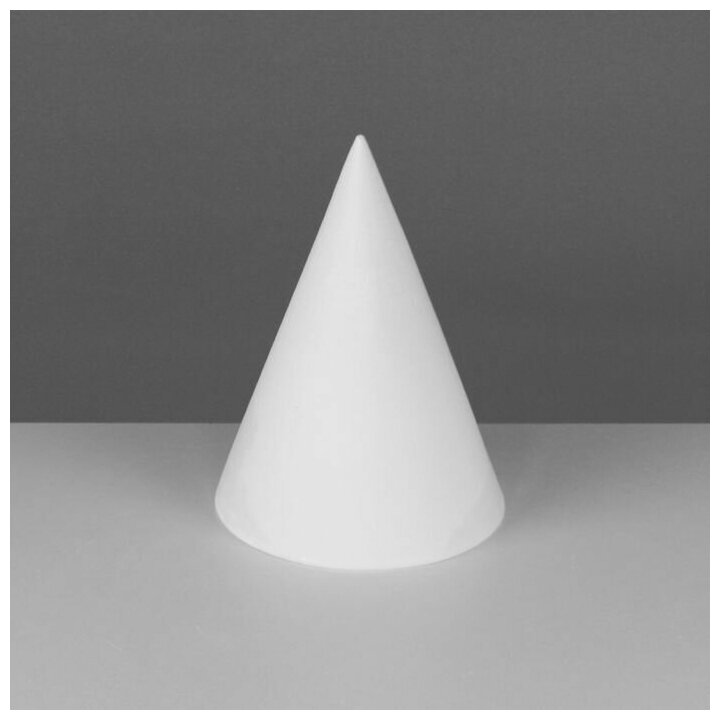 Геометрическая фигура конус Мастерская Экорше , 20 см (гипсовая)