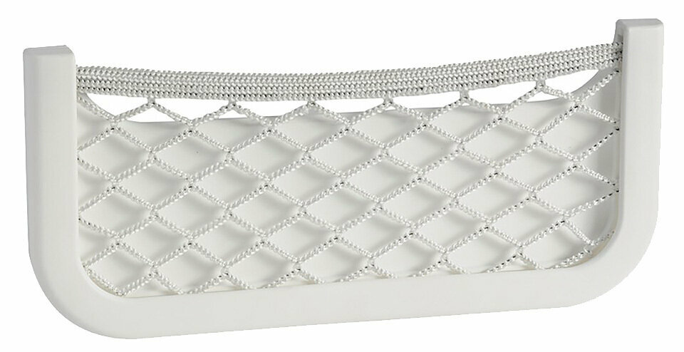 Накладной карман, узкий, с сеткой 250x115x10 мм, белый, Osculati