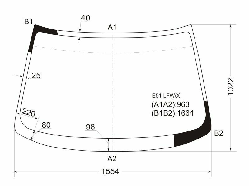 Стекло лобовое NISSAN ELGRAND 02-10 XYG арт. E51 LFW/X