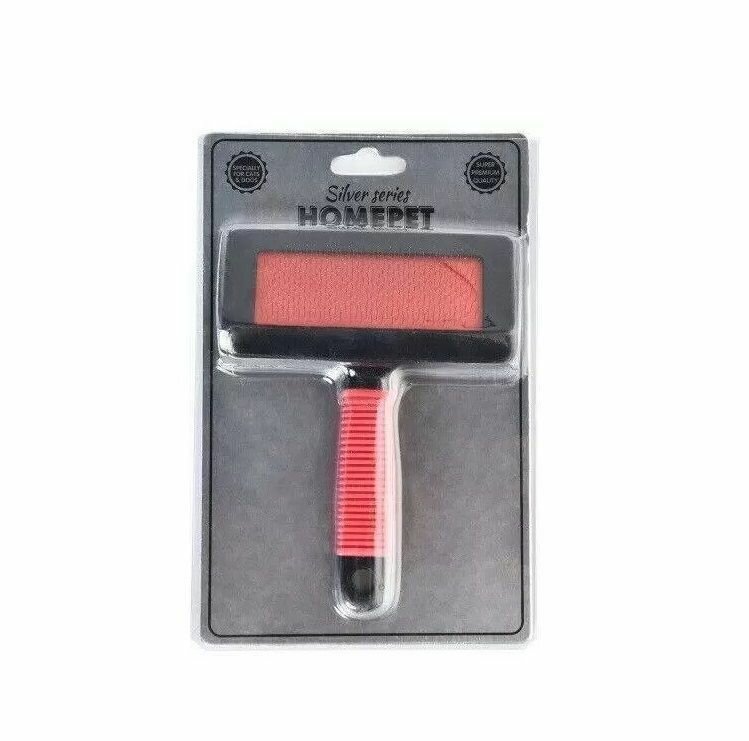 HOMEPET Пуходерка металлическая SILVER SERIES размер M 14 см х 9 см