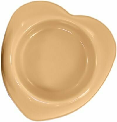 Дарэлл Миска пластиковая Сердце, Бежевая 100 мл