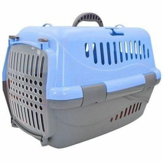 HOMEPET Переноска для животных, голубая, 48х32х32 см
