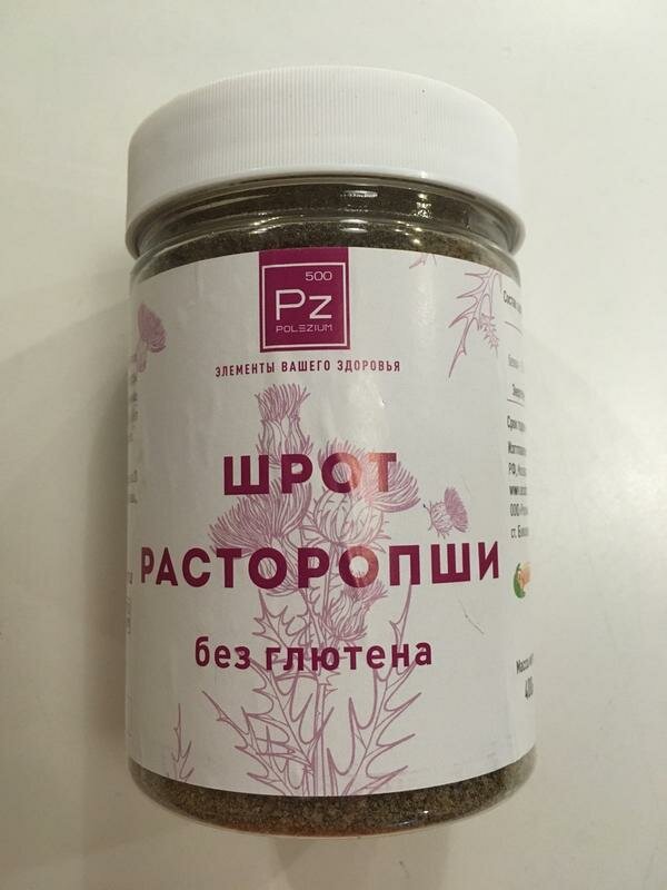 Шрот расторопши безглютеновый POLEZIUM, 400 г