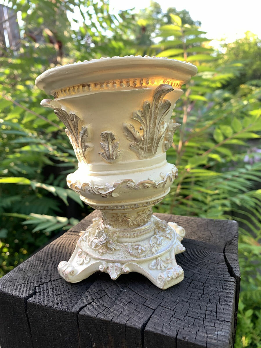 Ваза Ajourele F-232-S, полистоун, бежевая, для искусственных цветов