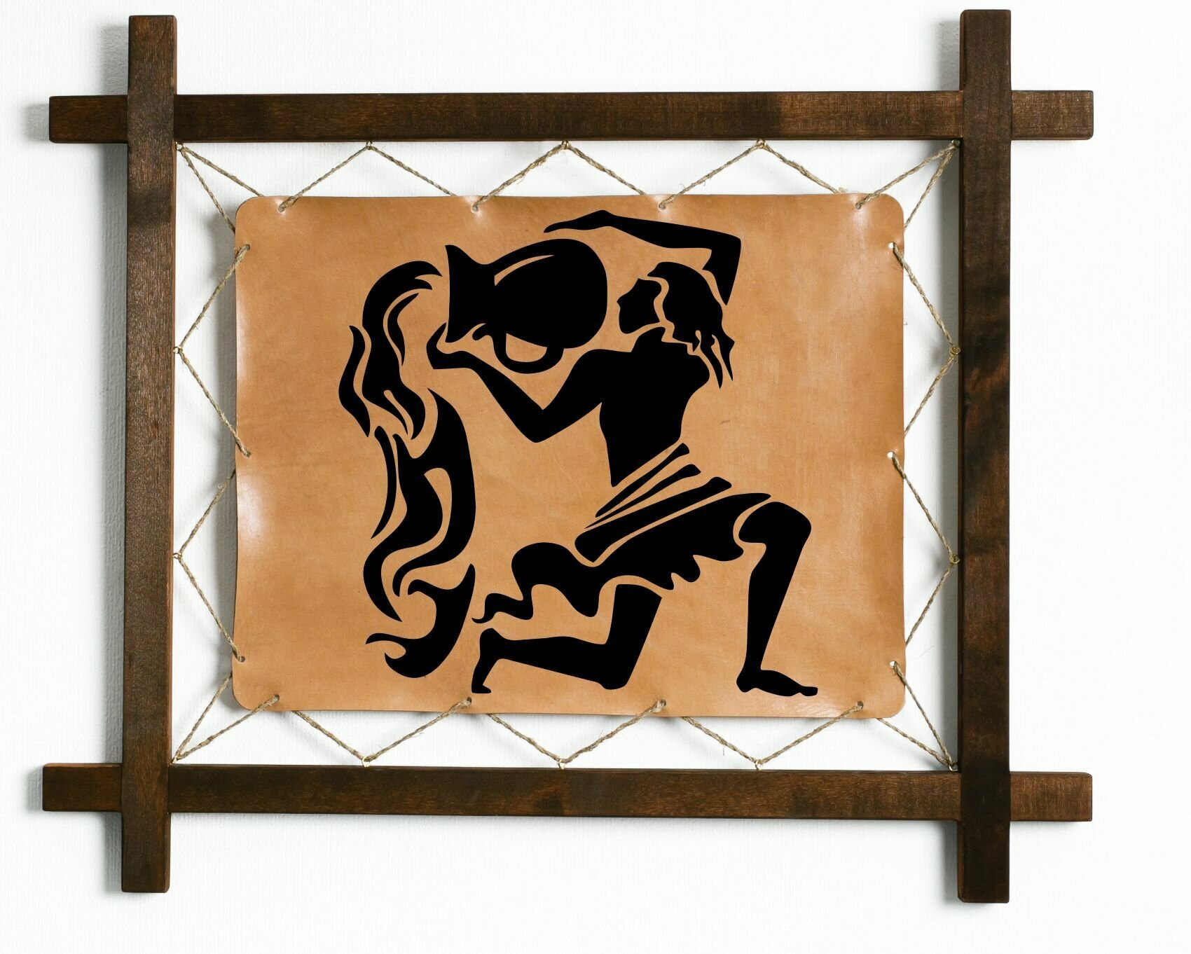 Картина интерьерная из кожи "Водолей", BoomGift