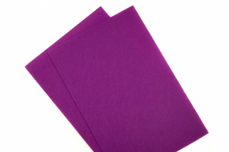 Фетр жёсткий 20х30см, цвет 619 сирень, толщина 1мм, 1021-103, 1 лист