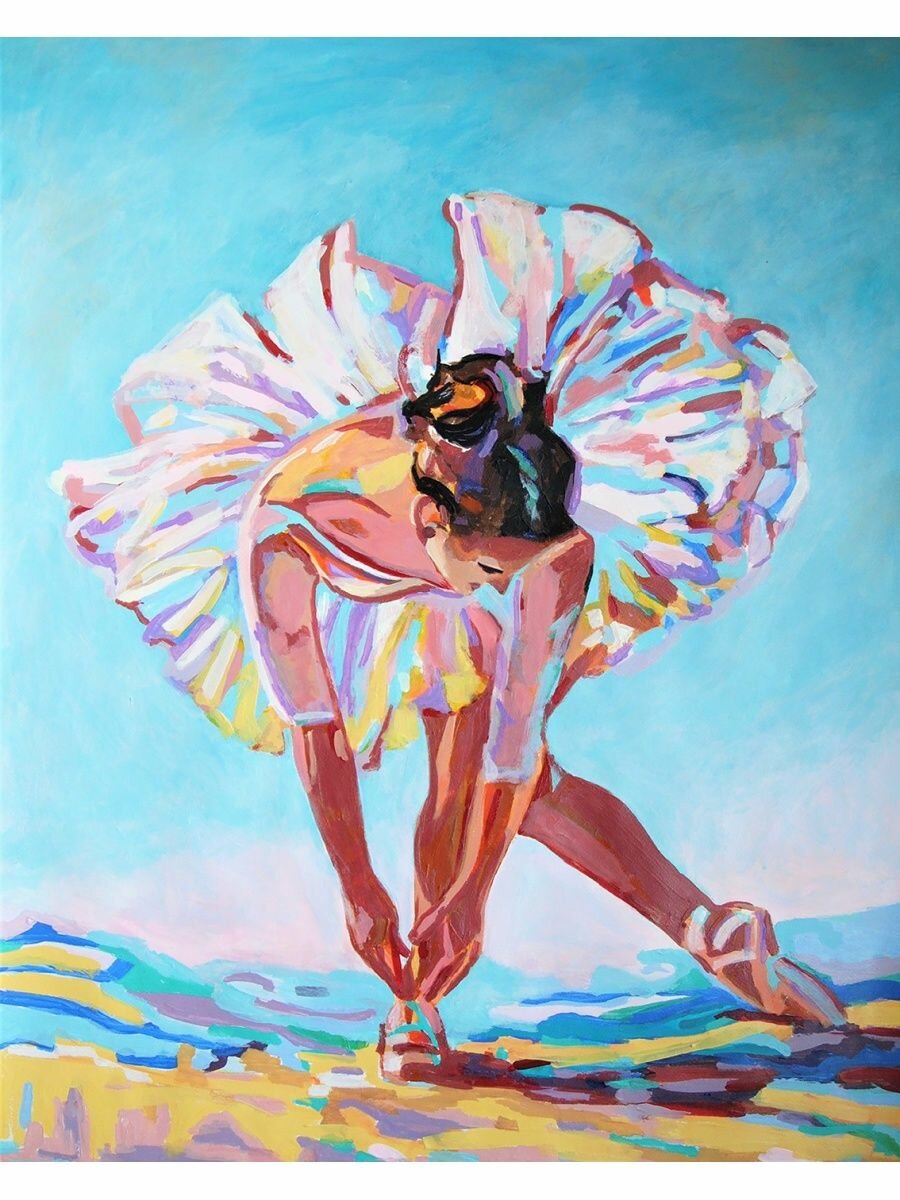 Картина по номерам "Балерина" 40х50 см, хлопковый холст на подрамнике, акрил, АртТойс