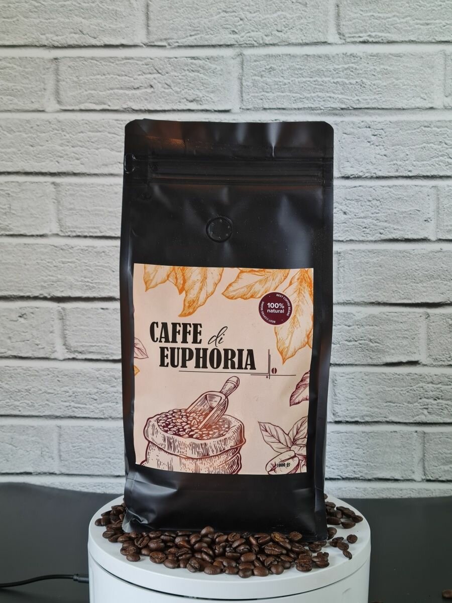 CAFFE di EUPHORIA/Кофе эспрессо в зернах CAFFE di EUPHORIA/60% арабика 40% робуста/1000 gr