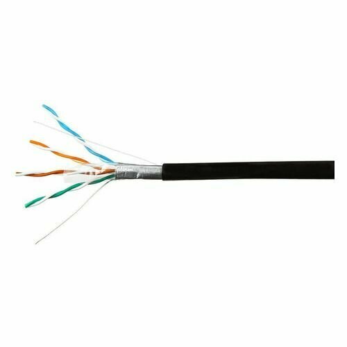 Кабель SKYNET CSL-FTP-4-CU-OUT/100 FTP, кат.5E, 100м, 4 пары, медь, одножильный, черный