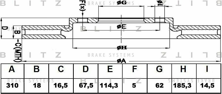 BLITZ BS0397 диск тормозной задний вентилируемый LEXUS GS, LS 06-