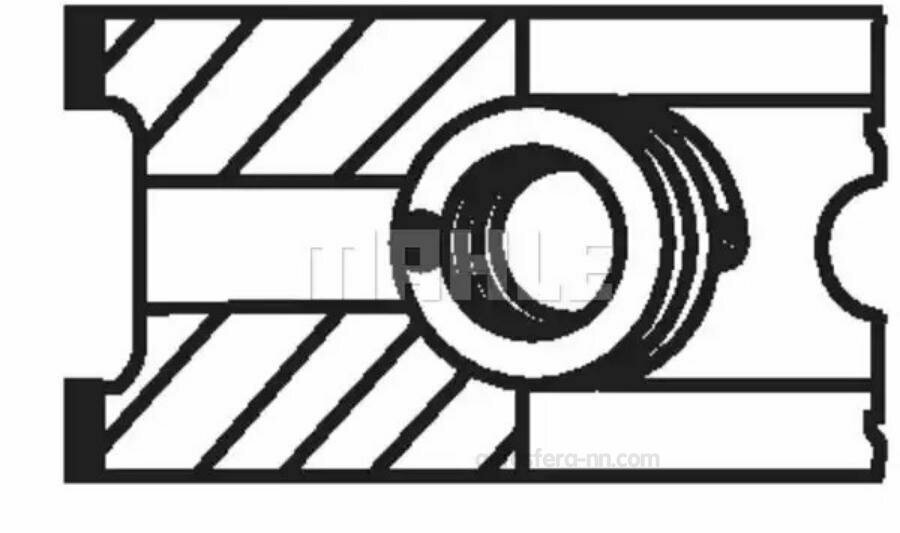 MAHLE 08176N0 Кольца поршневые 1шт BMW 320/520 [M20B20, M20B23] =80 1.5x2x3.5 std 77>