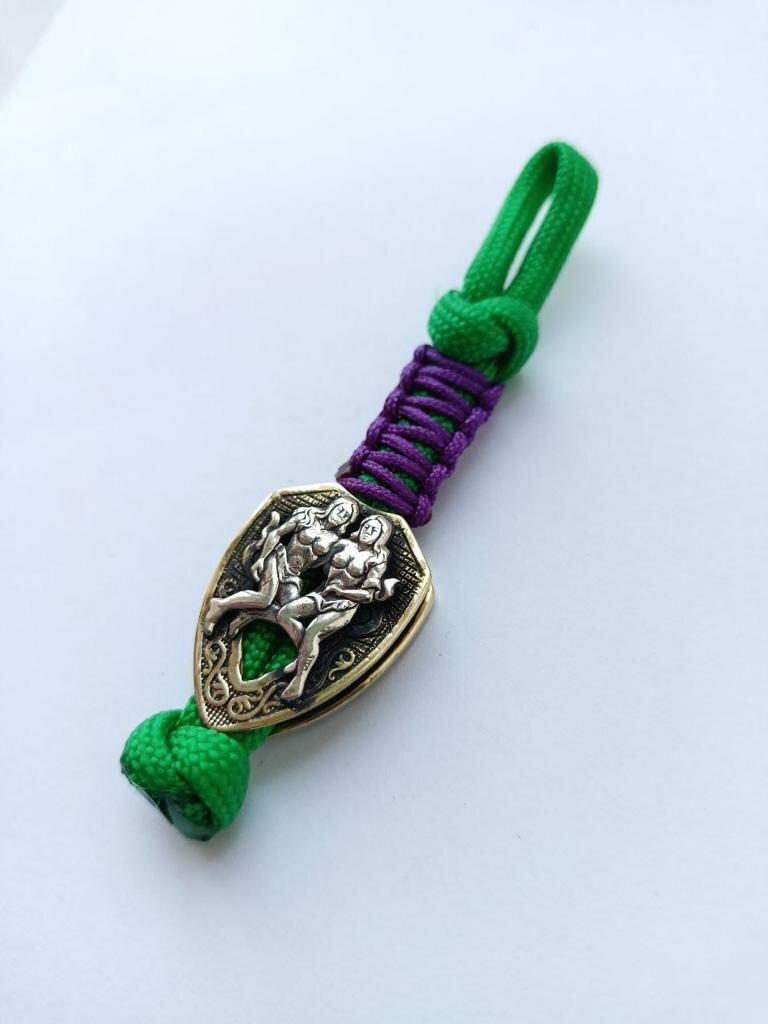 Темляк с бронзовой бусиной Близнецы