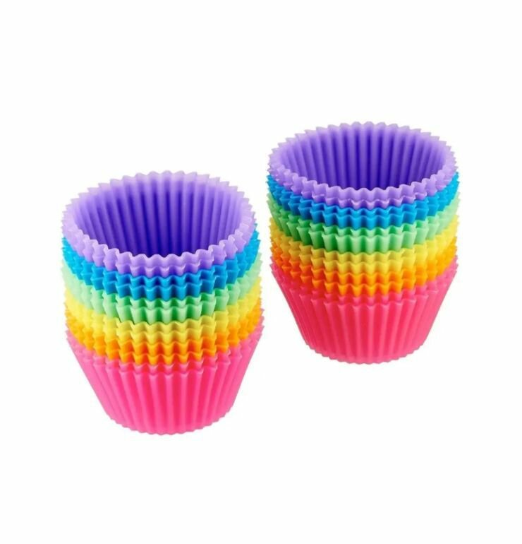 Силиконовые формы для выпекания кексов 24 штуки