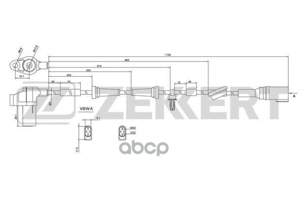 Датчик ABS Передний Ford Transit Vi 00- Zekkert арт. se-6059