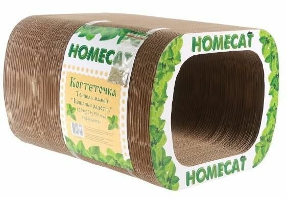 Homecat Когтеточка - тоннель Кошачья радость 29,5х22,5х35 см/