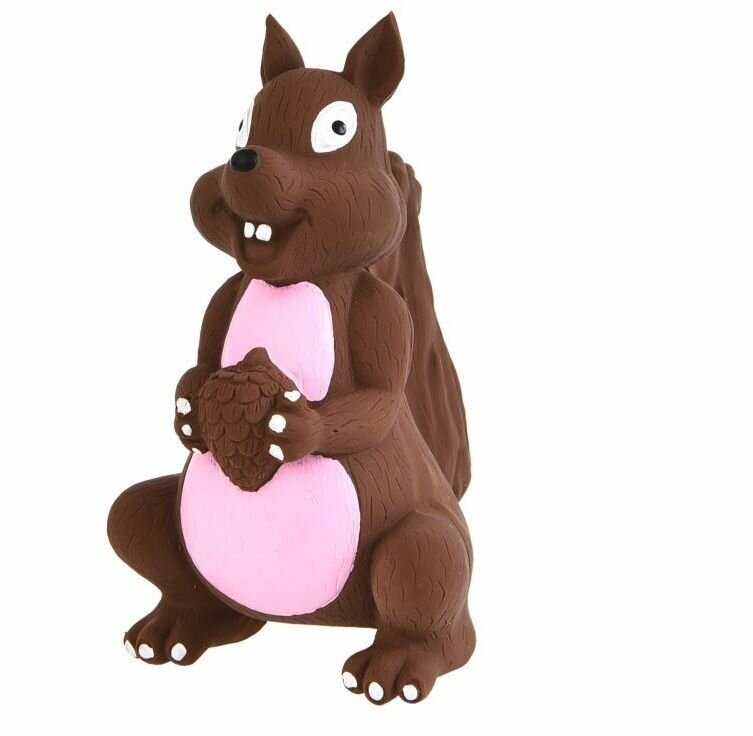 HOMEPET Игрушка для собак Белка с пищалкой латекс 15 см