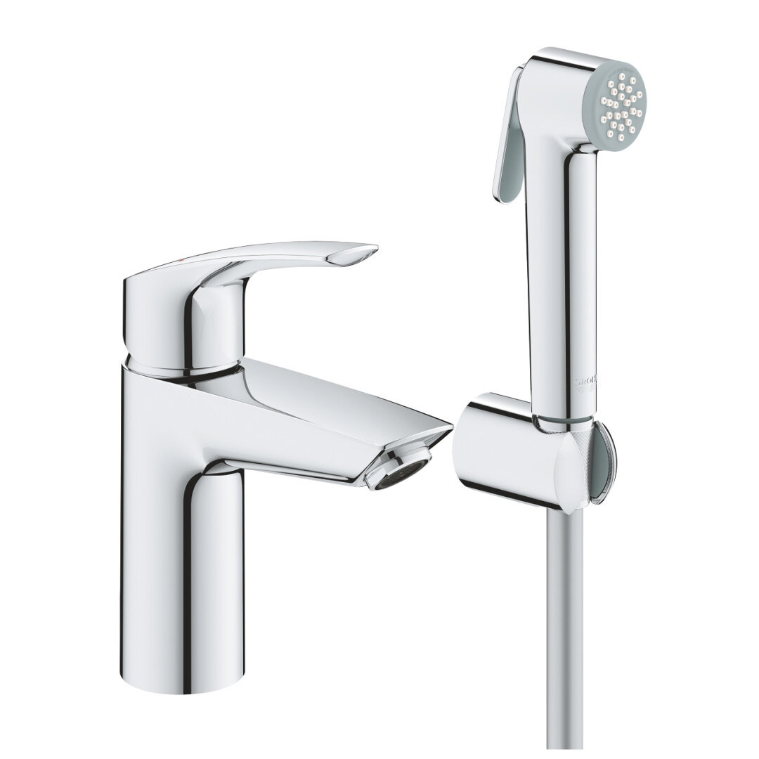 Cмеситель для раковины с гигиеническим душем Grohe Eurosmart 23124003