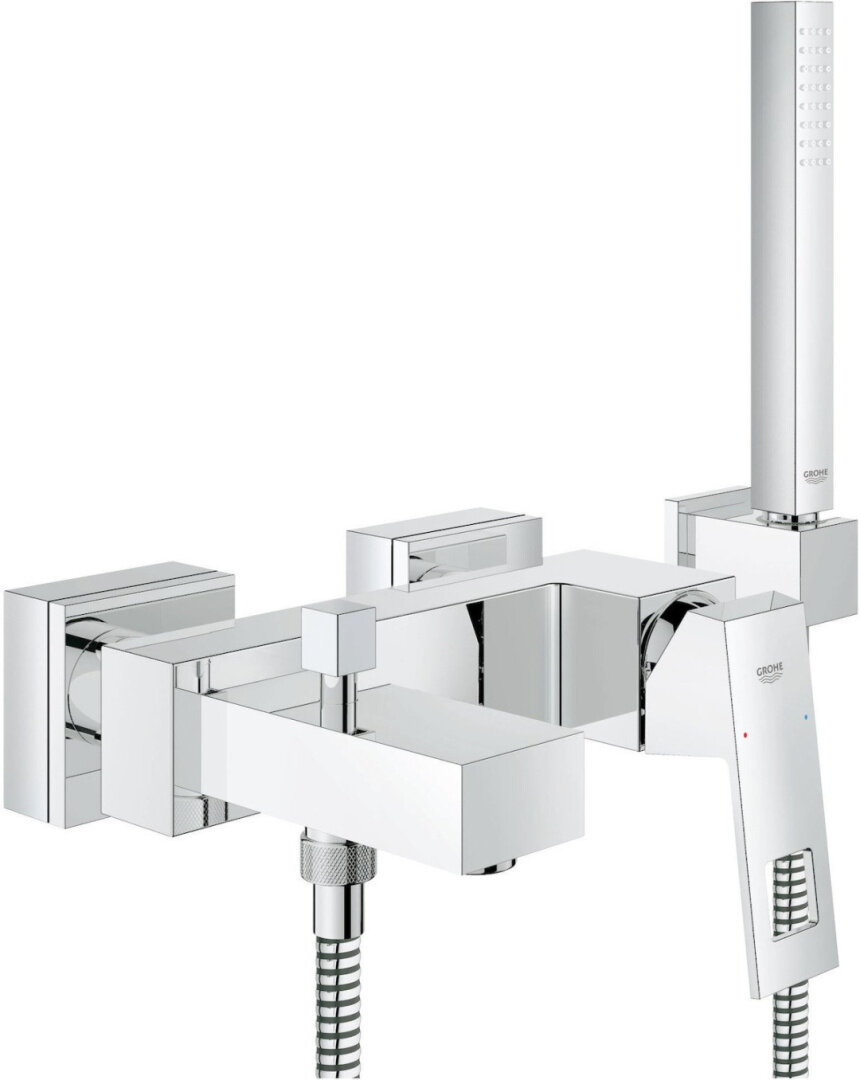 Смеситель для ванны или душевой кабины с ручным душем Grohe Eurocube 23141000, хромированный