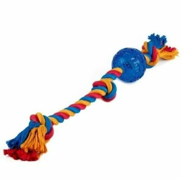 HOMEPET Игрушка для собак мяч на канате Dental 5 см х 30 см