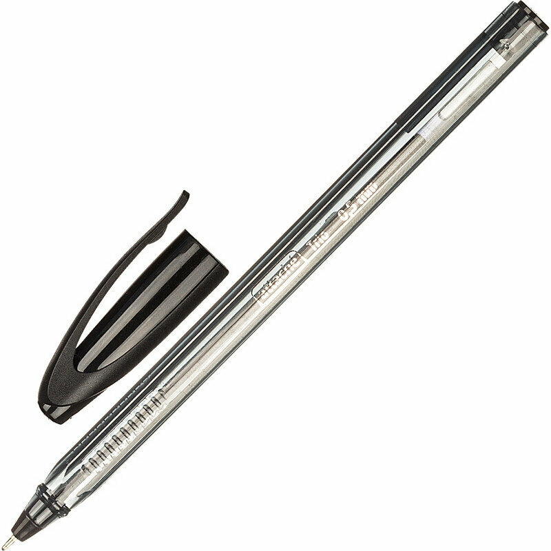 Ручка шариковая неавтомат. Attache Glide Trio 0,5мм черн, масл, треуг, 722458
