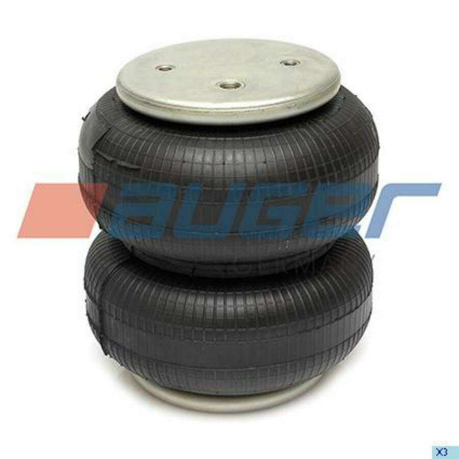 AUGER AU342252P04 пневмоподушка в сб!2B-220-3 В:2отв. M10 1отв-шт. M12 Н:2отв. М10 216x215\Scania, SAF