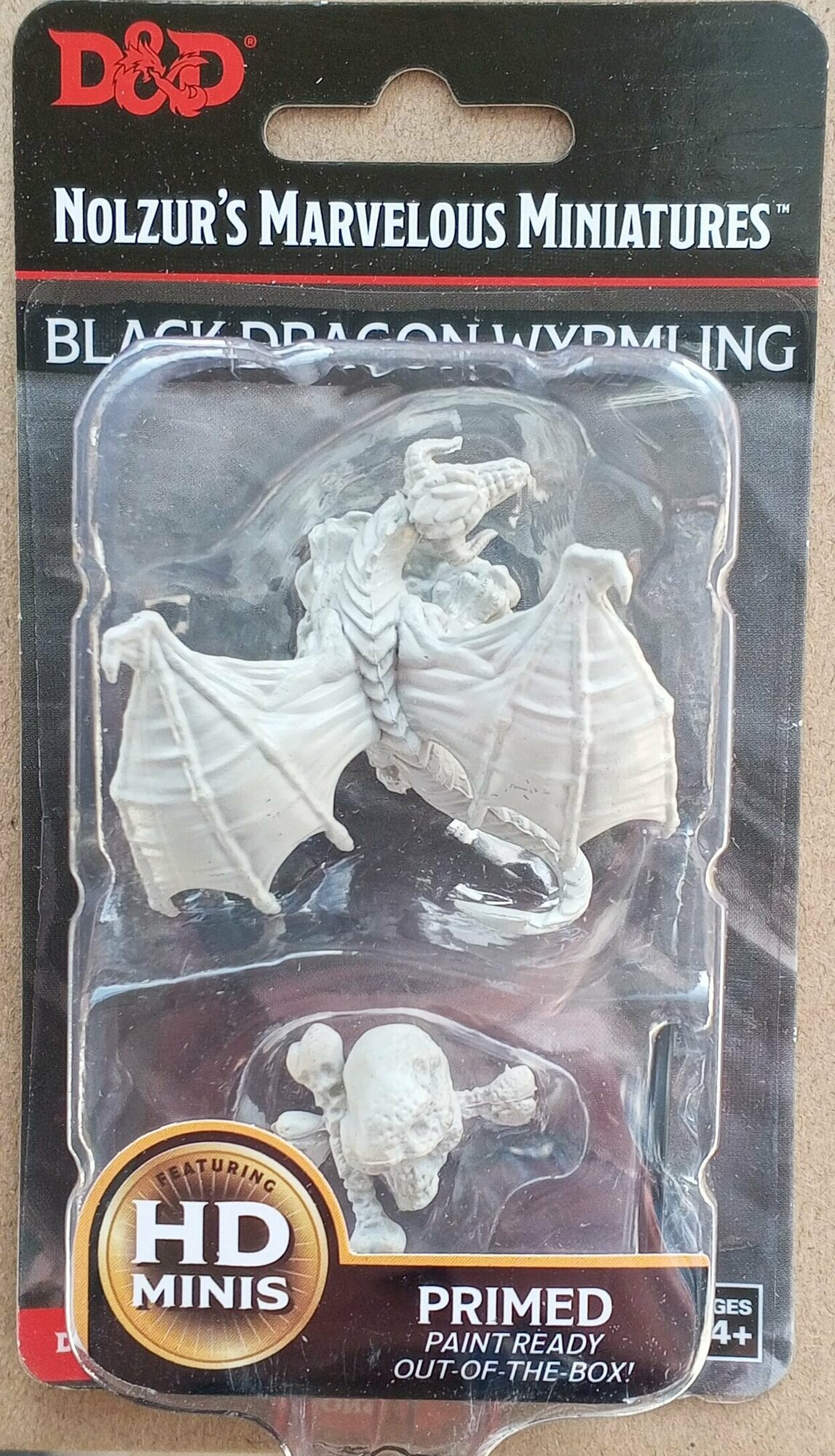 Фигурка для настольных игр "Черный дракон, вирмлинг, монстр". ДнД / Dungeons & Dragons