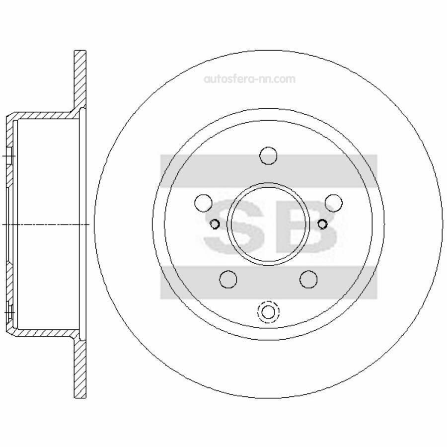 SANGSIN BRAKE SD4687 Диск тормозной