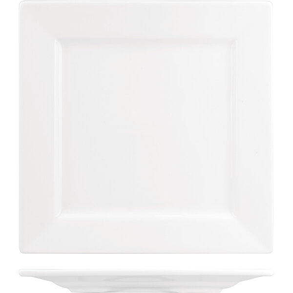 Тарелка квадратная "Кунстверк", 6 шт, фарфор, диаметр 27 см