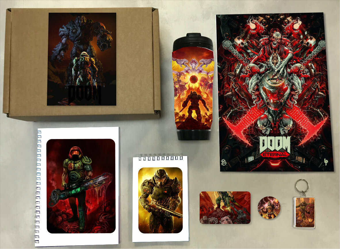 Подарочный бокс GOODbrelok принт "Дум, Doom" - 0005
