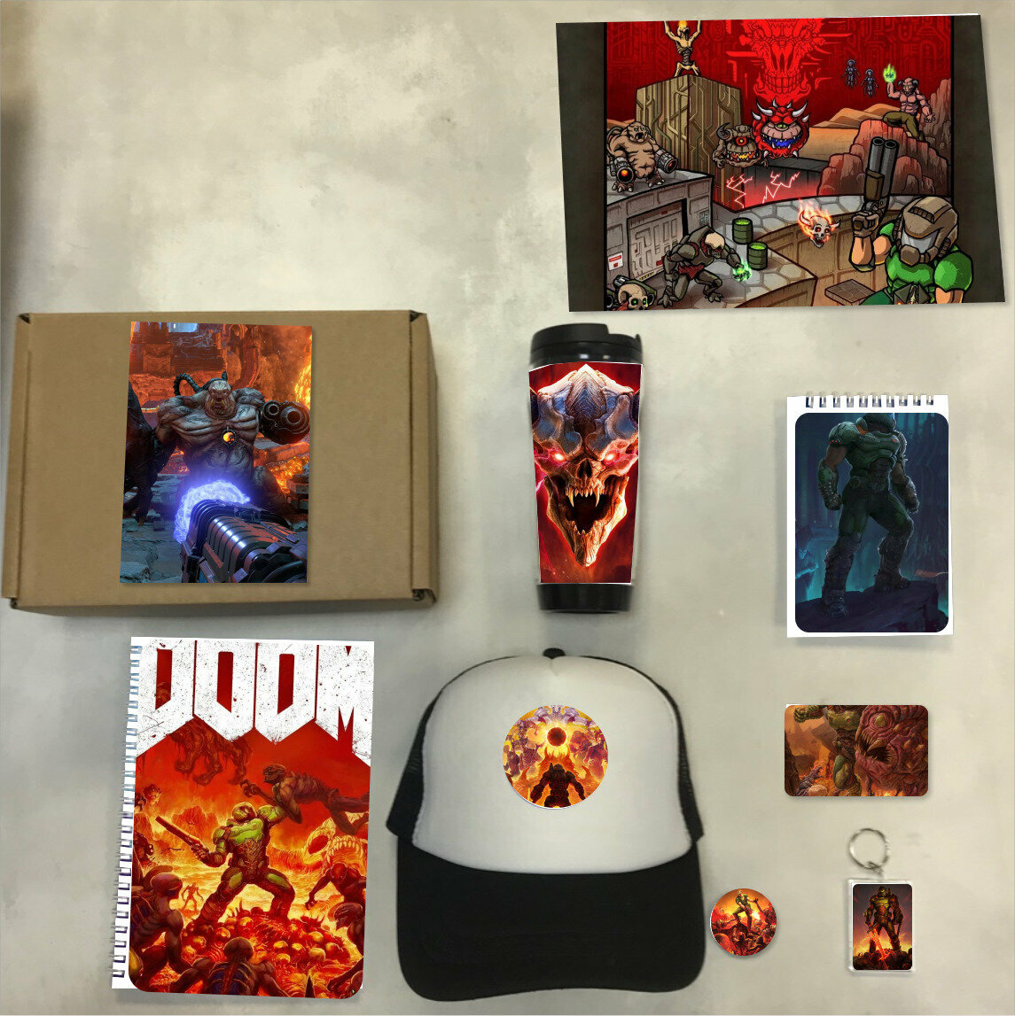 Подарочный бокс GOODbrelok принт "Дум, Doom" - 0007