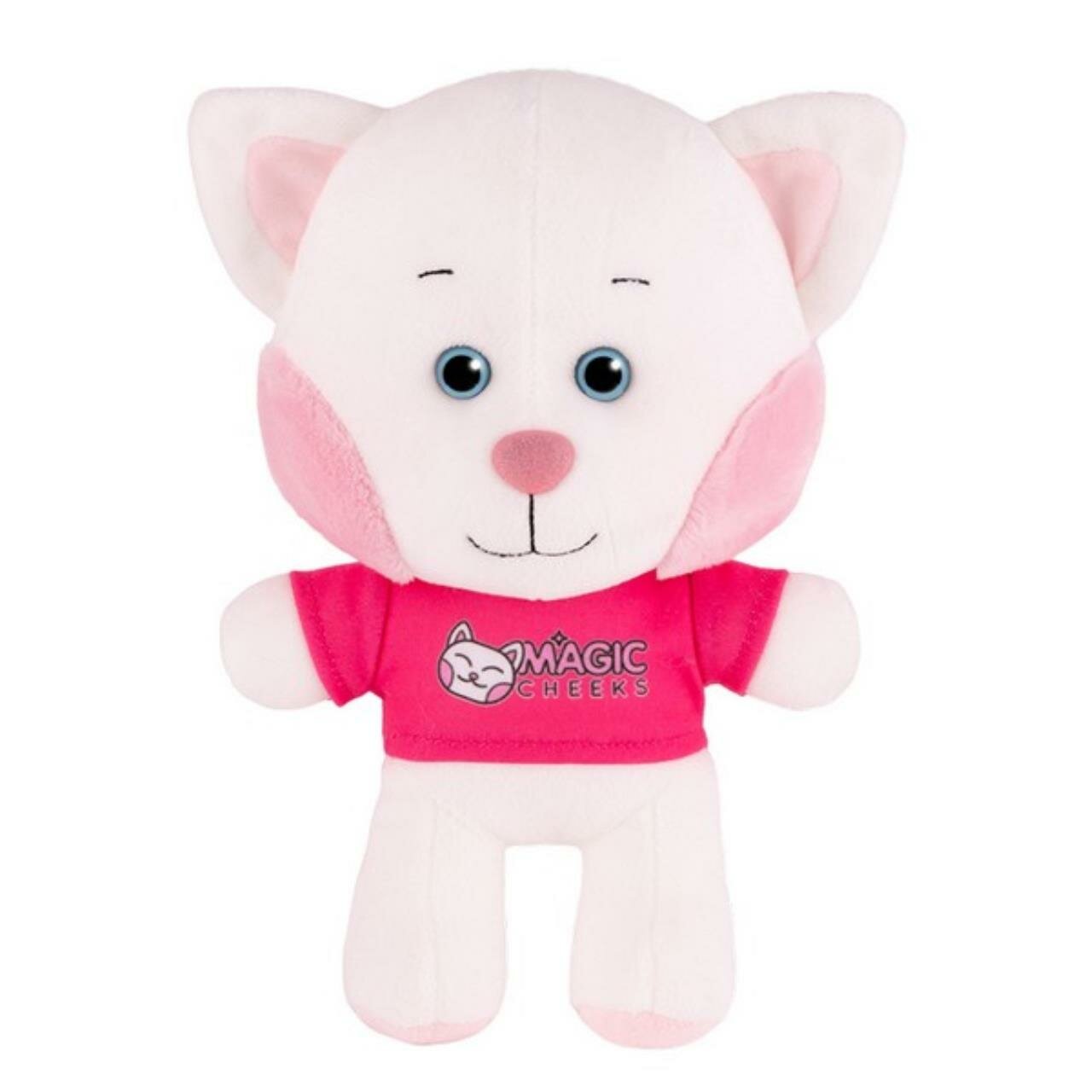 Мягкая Игрушка Maxitoys, Котёнок с Розовыми Щёчками в Футболке, 25 см, в п 25x14x13 см