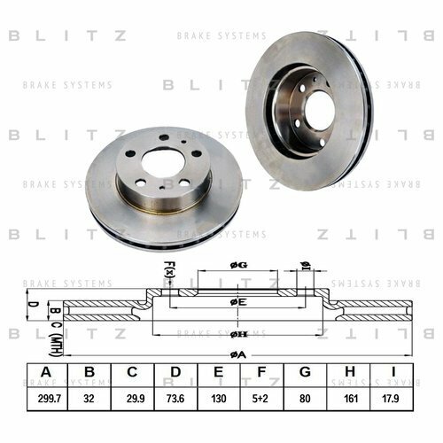 Диск тормозной BLITZ BS0241