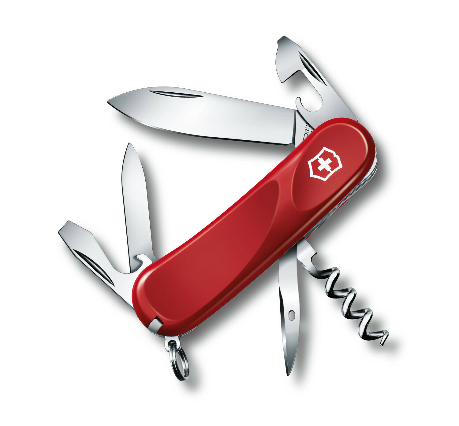 Нож VICTORINOX Evolution 10 многофункциональный, 13 функций, 91 мм, брелок, красный