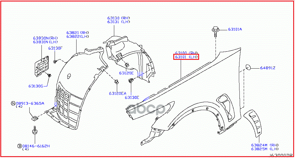 Крыло переднее NISSAN арт. F31011CAAA