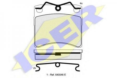 К-Т колодки VW T4 1.8I-2.5TDI 90- ПЕР Icer 140895