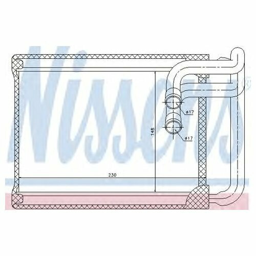 Радиатор печки Nissens 77622 для Hyundai Grandeur, Sonata V, VI