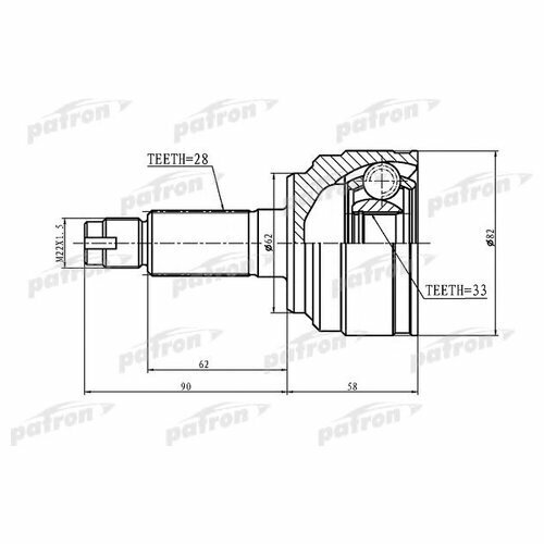 ШРУС Patron PCV1185 для Mazda 6