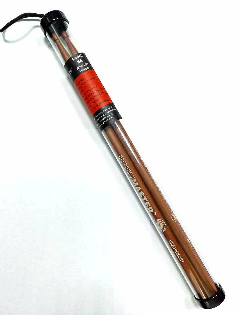 Барабанные палочки DRUMMASTER Brown sticks American Hickory 5AH ограниченная серия, прочные с пропиткой, в кейсе
