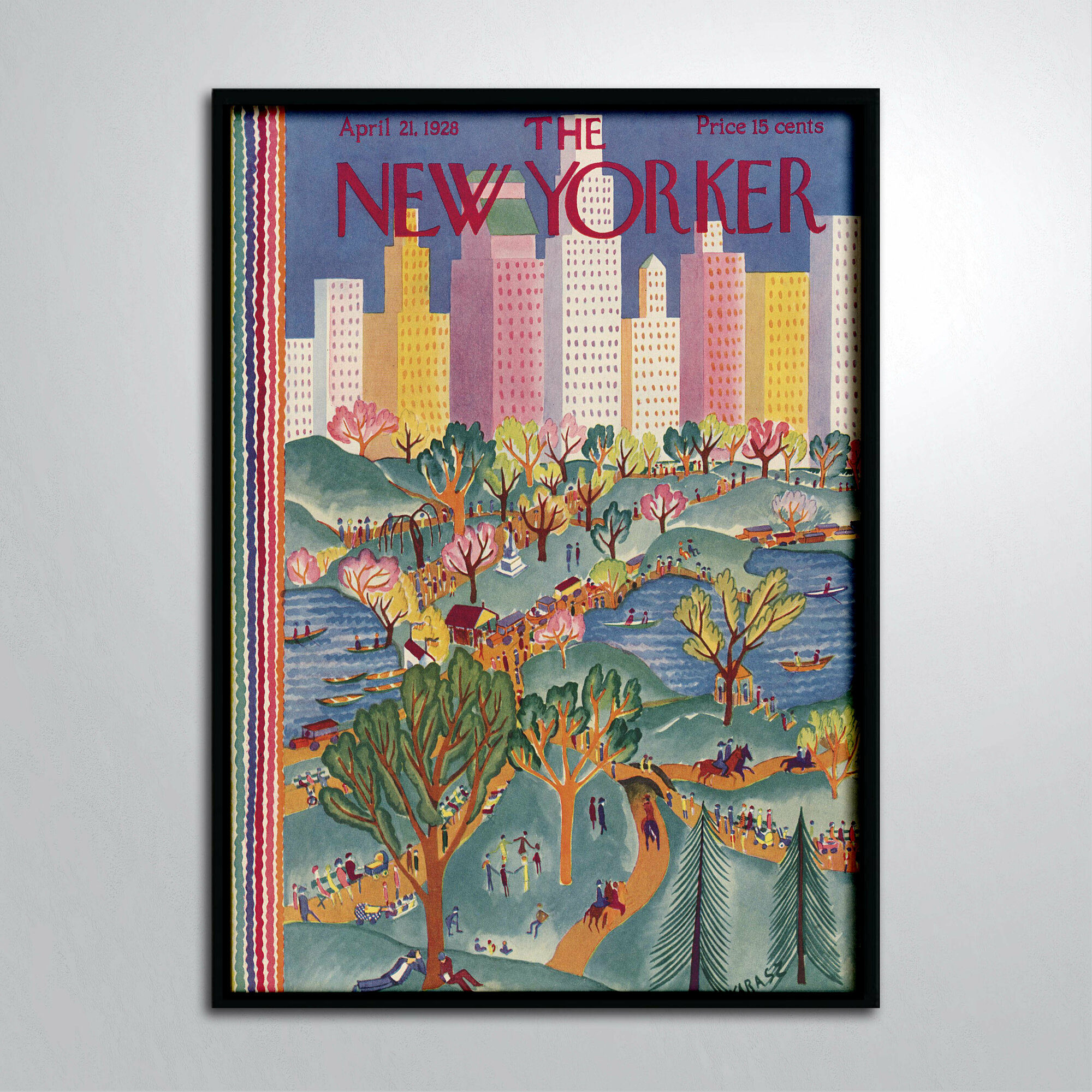 Постер без рамы/Постер для интерьера/Плакат Винтажный Журнал Нью Йоркер The NEW YORKER 21 апрель 1928 г (А2/420х594)