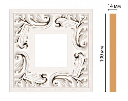 Вставка Цветная Decomaster 157-2-60 В100хШ100хД14 мм / Декомастер.