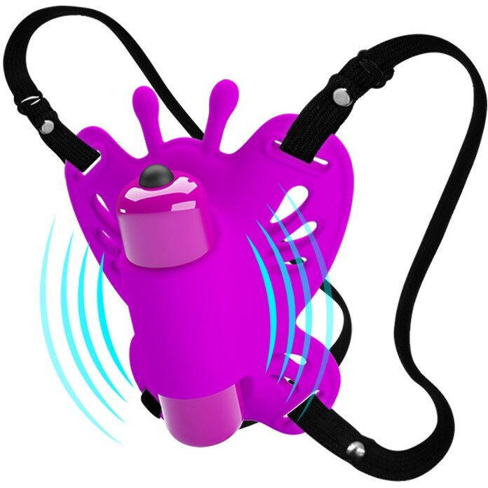 Вибробабочка на ремешках, фуксия