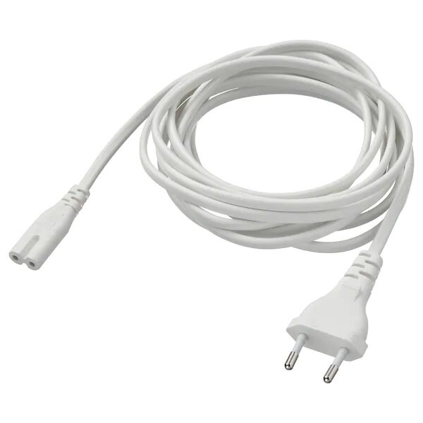 Сетевой шнур вилка-евроразъем 1,4 m (2,5A 250V) (White) EU