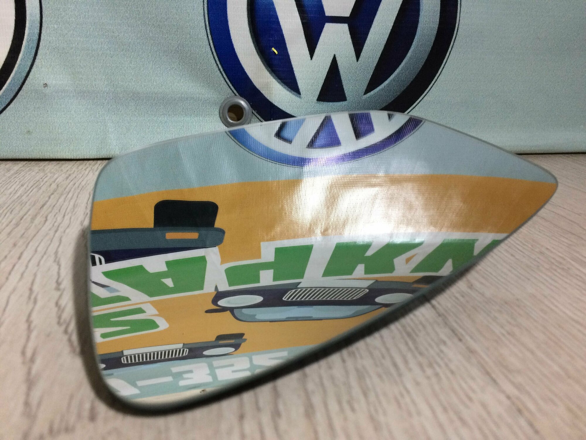 Зеркальный элемент полотно стекло зеркала левого Volkswagen Polo 2010-2014 Фольксваген Поло седан дорестайлинг обогрев